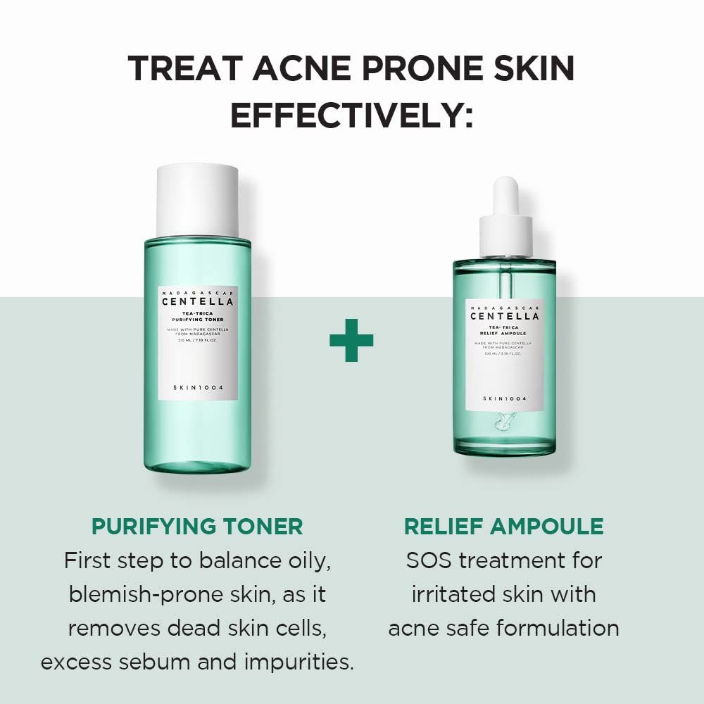 SKIN1004 Tea-Trica Relief Ampoule Serum - Calming Soothing Hydration ...